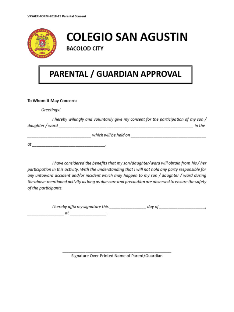 School Parental Waiver | PDF