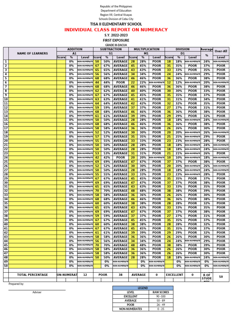 School Based Numeracy Report Blank | PDF | Learning | Human Communication