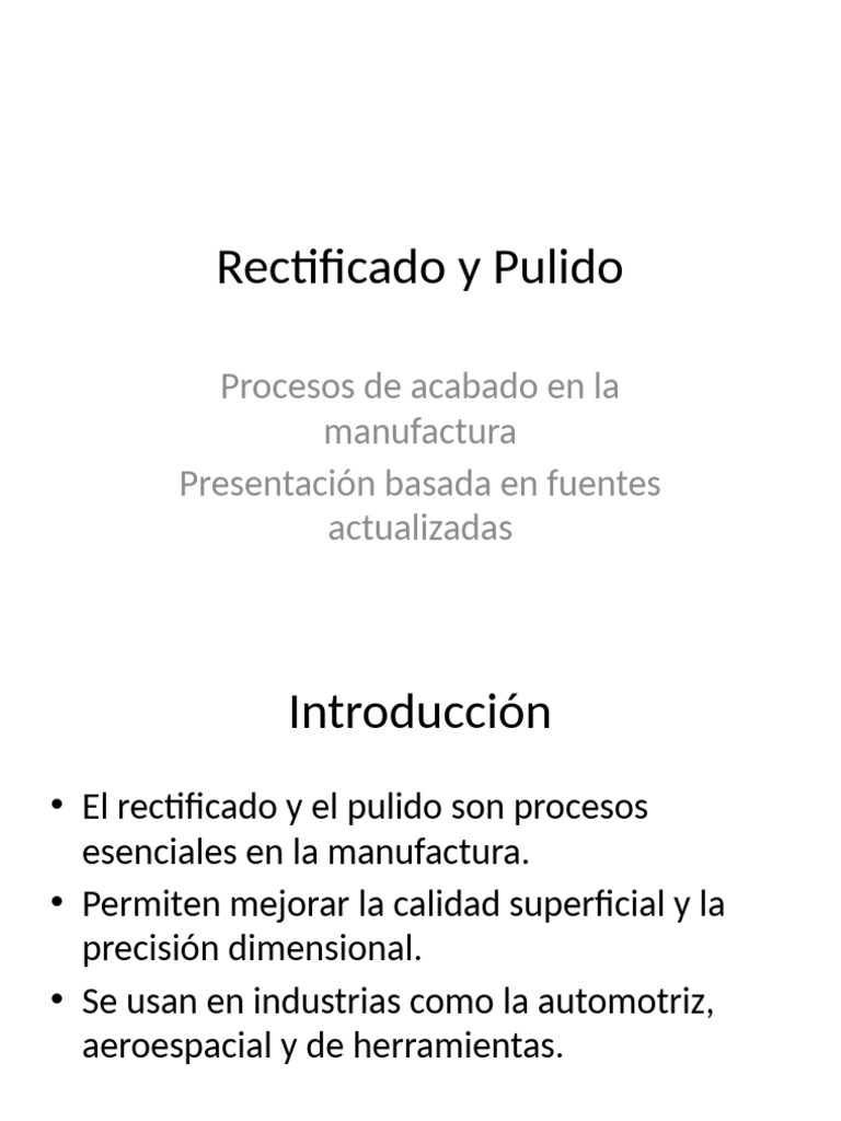 Rectificado y Pulido | PDF