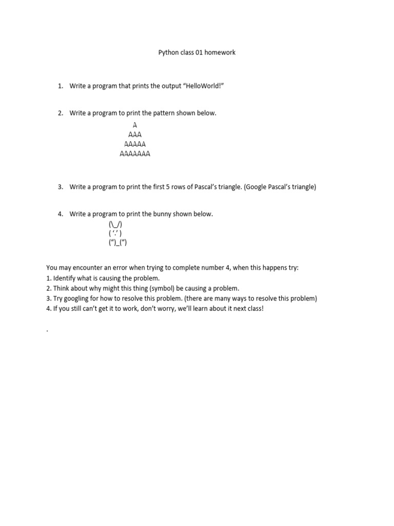 Class01 Python Homework | PDF