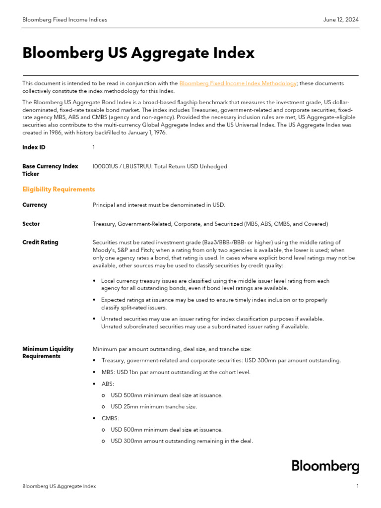US-Aggregate-Index | PDF | Bonds (Finance) | Securities (Finance)