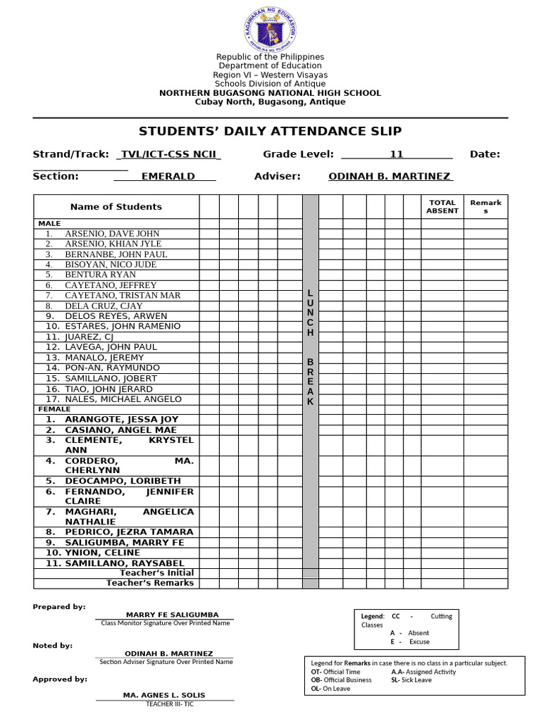 Attendance-Sheet NewFormat | PDF