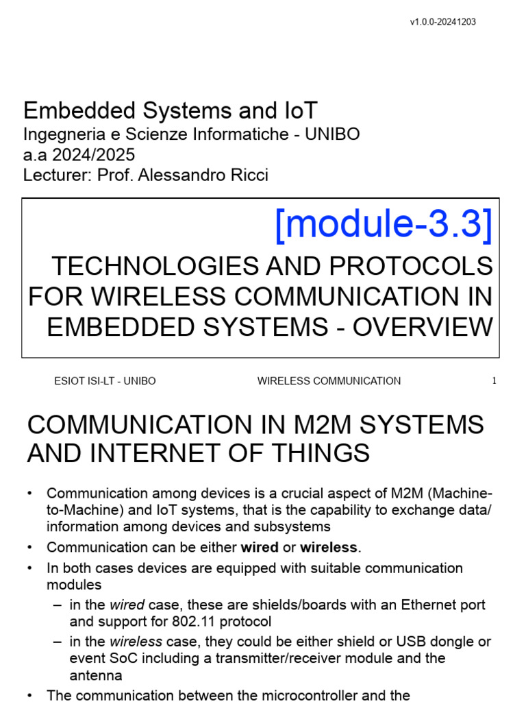 module-3.3 - Technologies and Protocols for Wireless Communication - An Overview | PDF ...