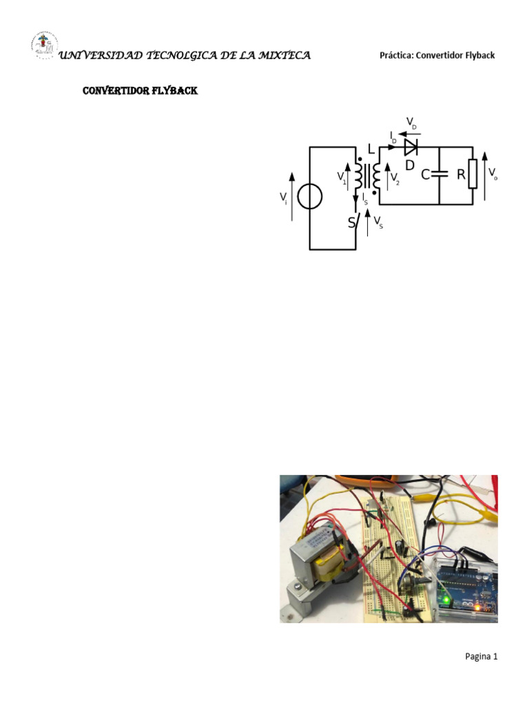 Convertidor Flyback | PDF | Inductor | Transformador