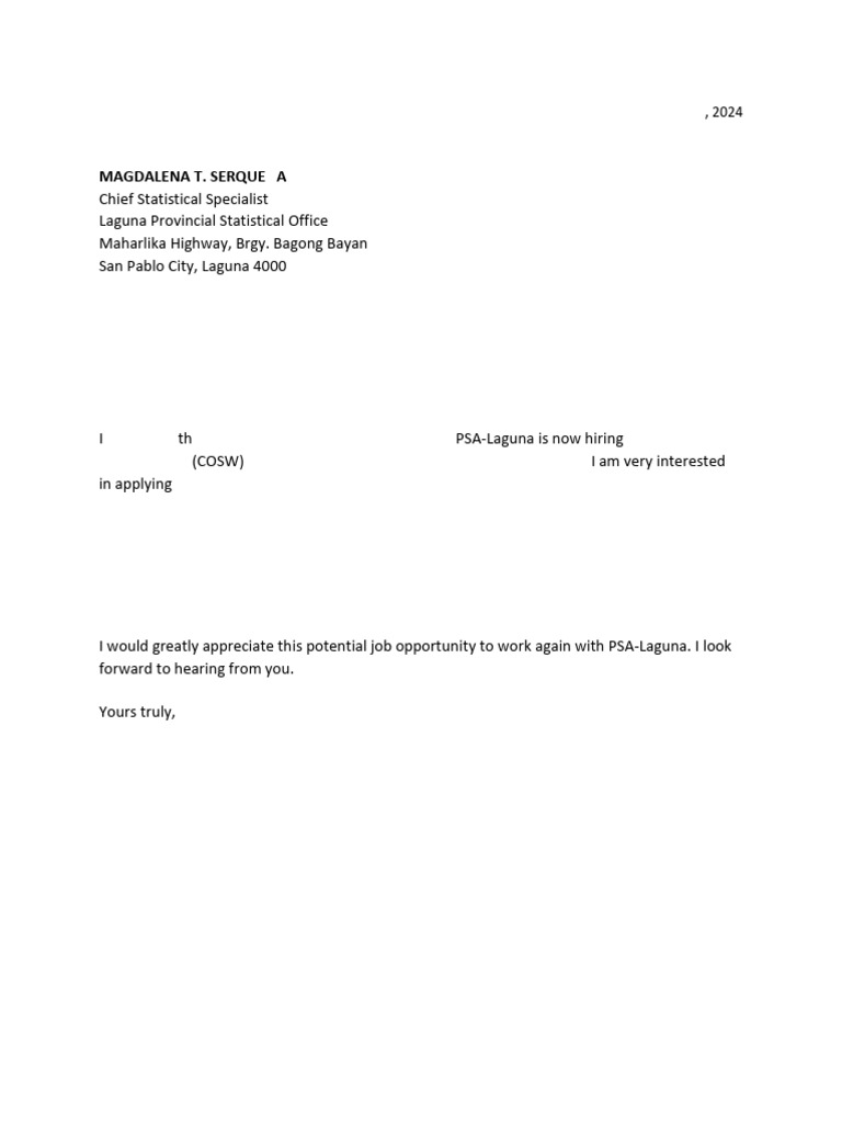 Application Letter Pandez Jad Jefferson | PDF