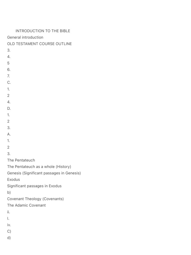 Overview of the Pentateuch and Psalms | PDF