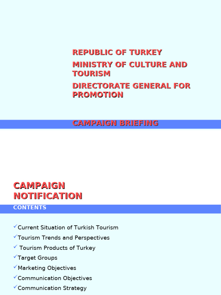 5038, J Campainbriefingppt | PDF | Tourism | Turkey