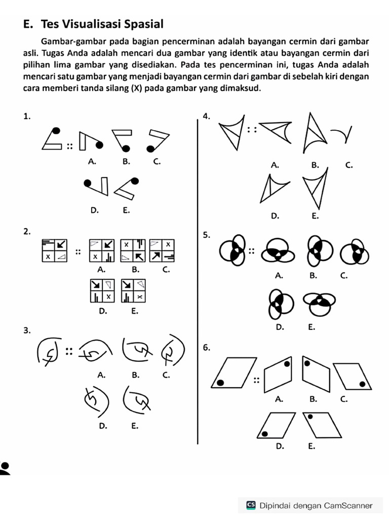 Tes Psikologi Visualisasi Spasial | PDF