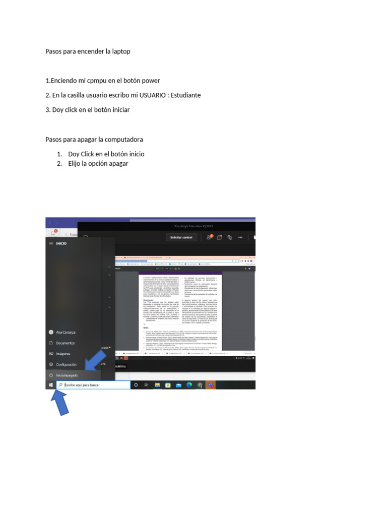 Apagar y Encender La Computadora | PDF