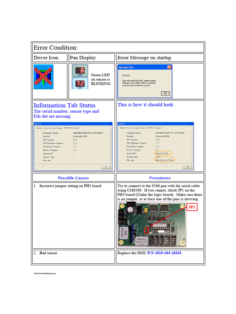 Gendex 8500 DDE Troubleshooting Error Codes EN | PDF | System Software | Software