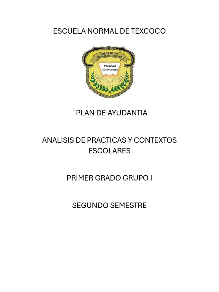 Plan de Ayudantia | PDF