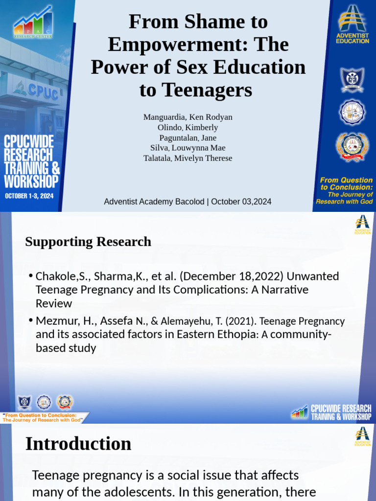 Empowering Teens Through Sex Education | PDF | Teenage Pregnancy | Sex ...