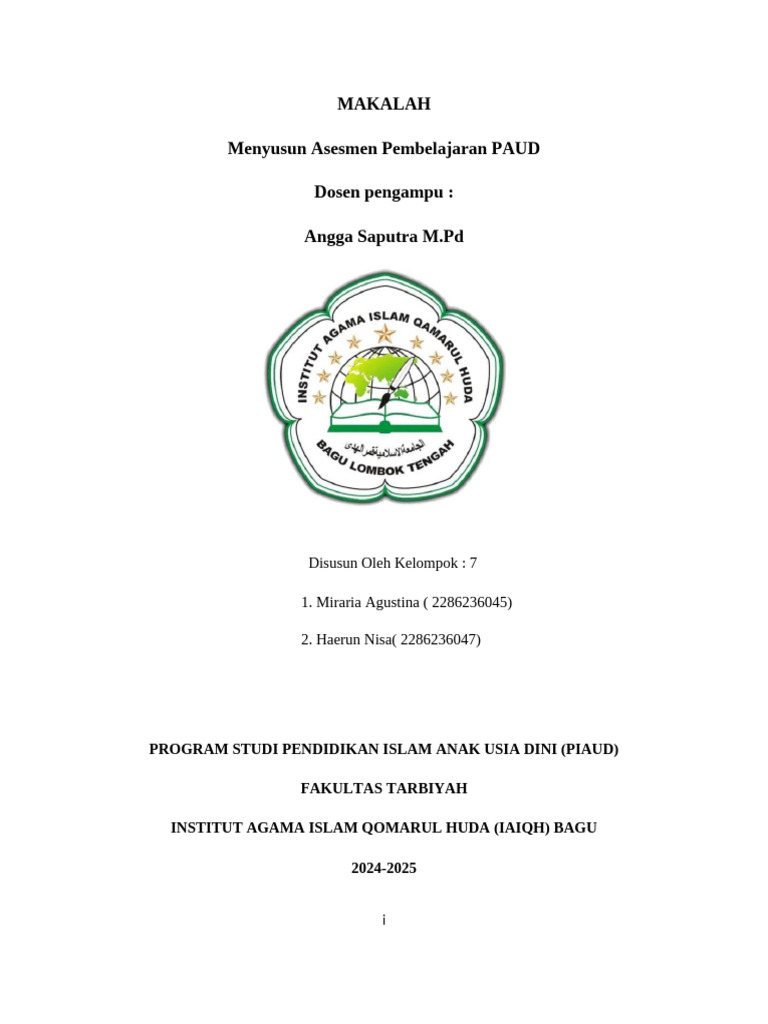 MAKALAH Asesmen Mira | PDF