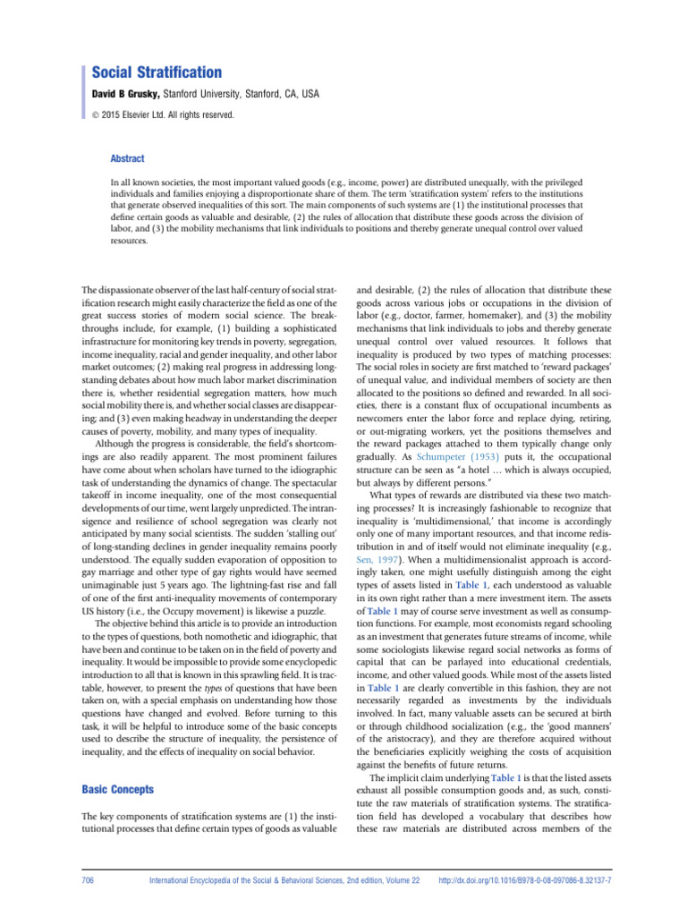 2.1 social stratification | PDF | Social Stratification | Economic Inequality