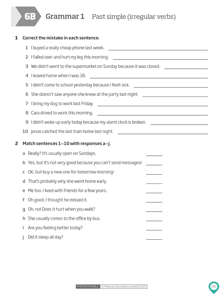 RM A2 PC 6b Grammar1 | PDF
