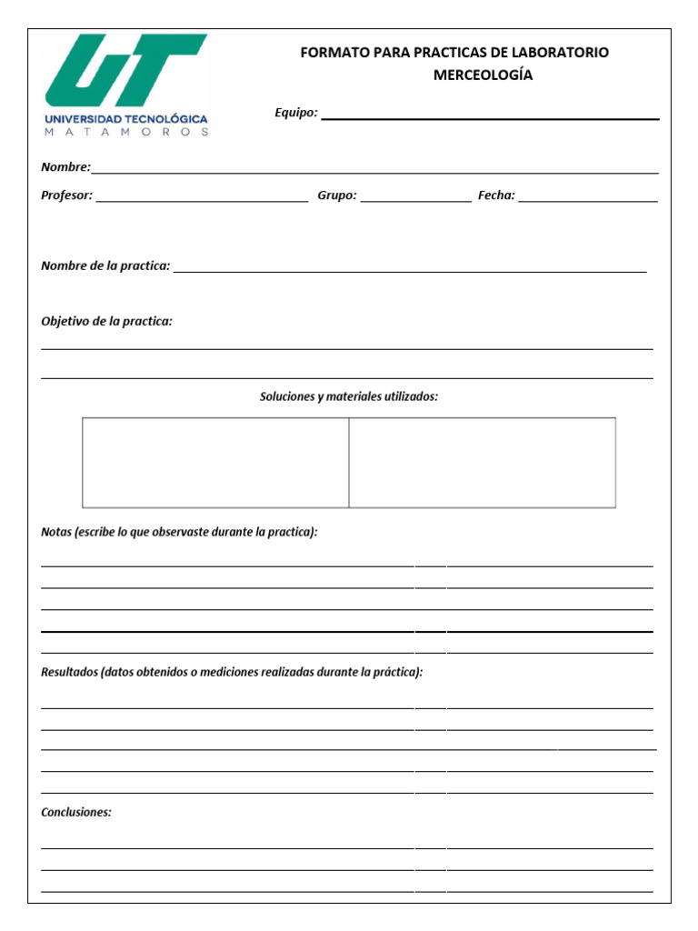 Formato de Practicas Merceología | PDF