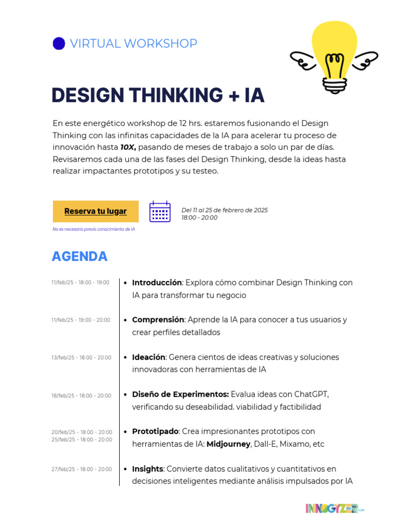 Taller Virtual: Design Thinking e IA | PDF | Inteligencia artificial ...