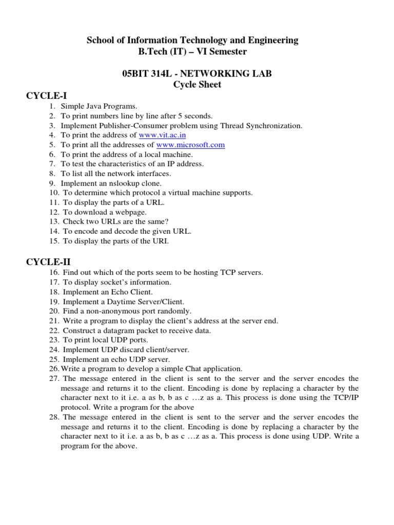 Network Program | PDF | Port (Computer Networking) | Transmission Control Protocol