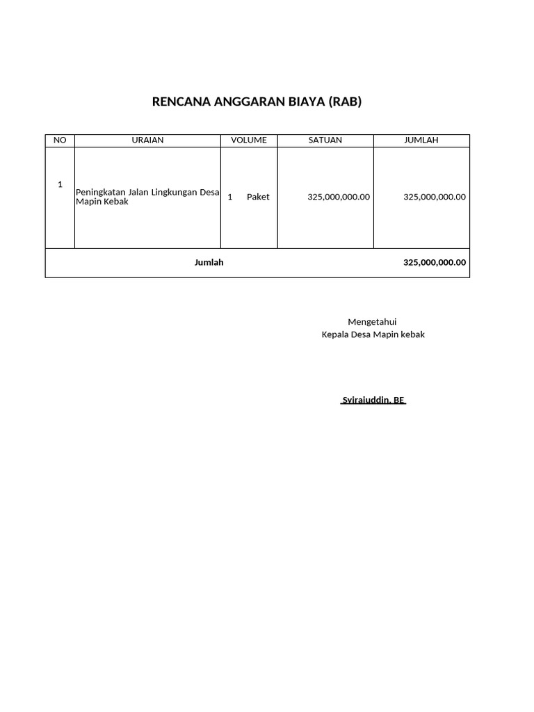 rab proposal | PDF