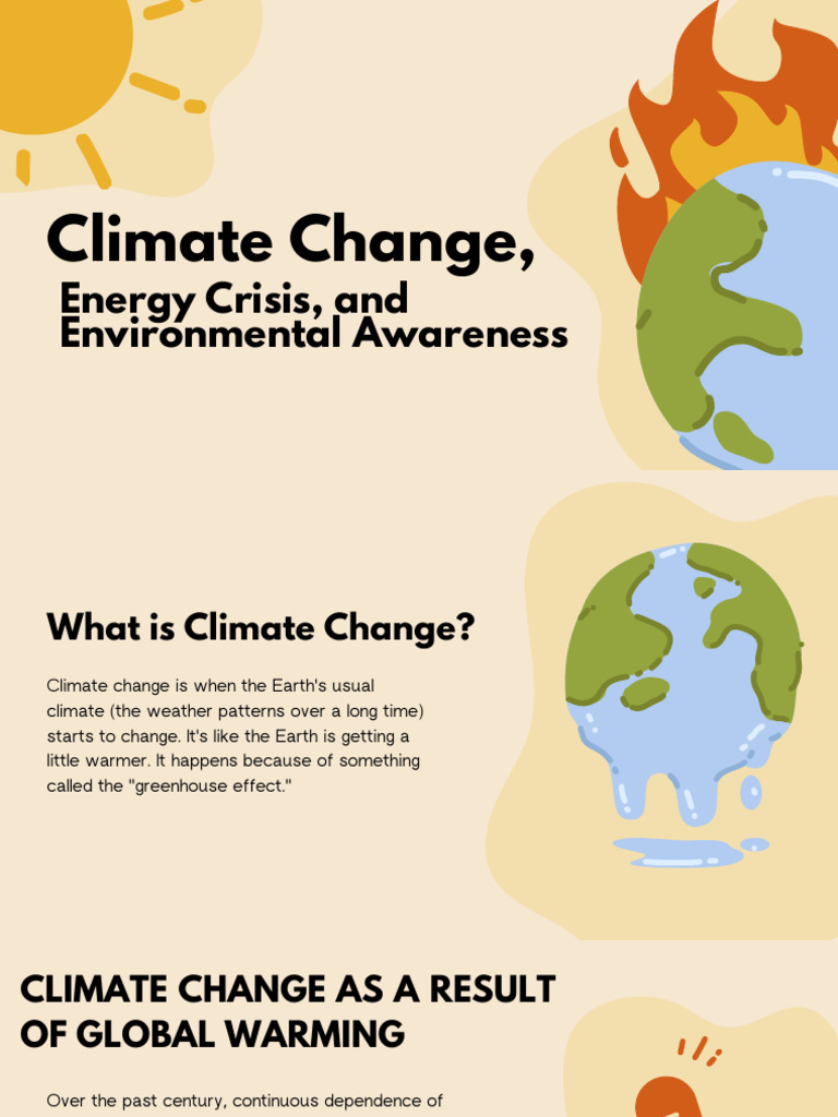 Climate Change Educational Presentation in Colorful Hand Drawn Style ...