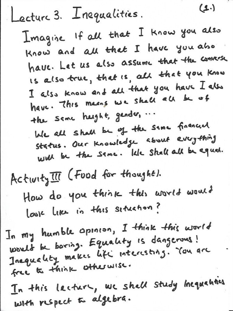 Mat 111 Lecture 3 | PDF