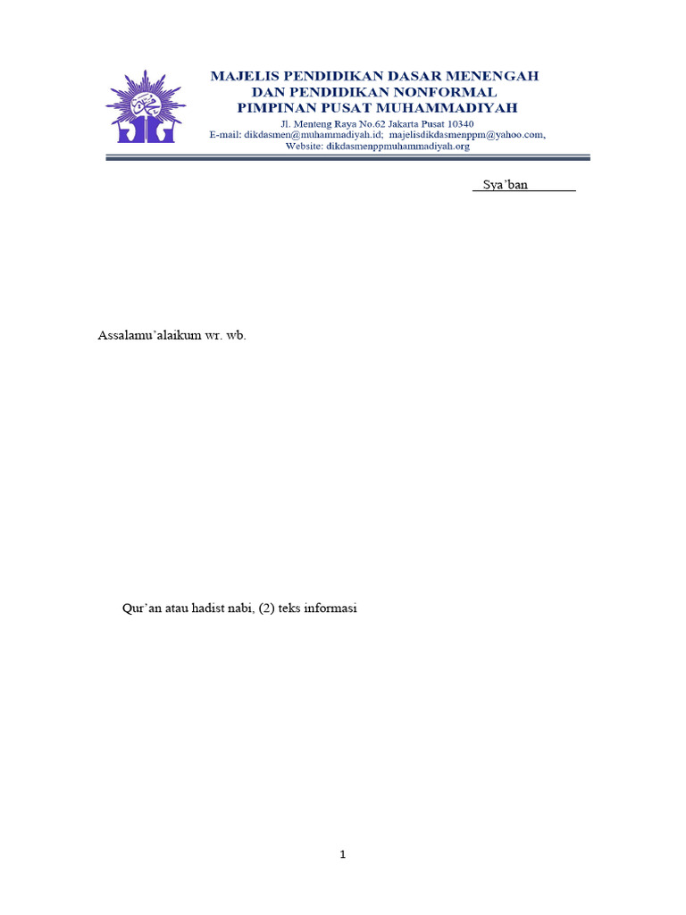 Kisi-Kisi Soal Asesmen Akhir Sekolah-Madrasah TA 2024-2025 | PDF