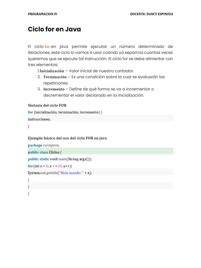 Ciclo en java (5) | PDF Ciclo en java (5) | PDF