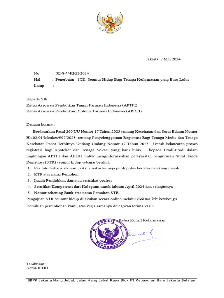 Surat Ke APDFI Dan APTFI | PDF