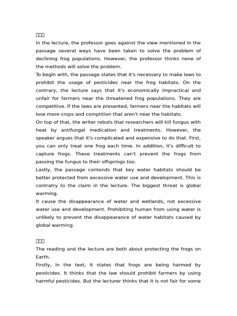 Frog Population Decline Solutions Debunked | PDF | Pesticide | Frog