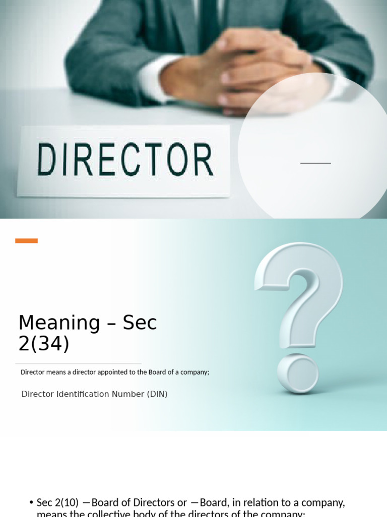 Director | PDF | Board Of Directors | Securities (Finance)