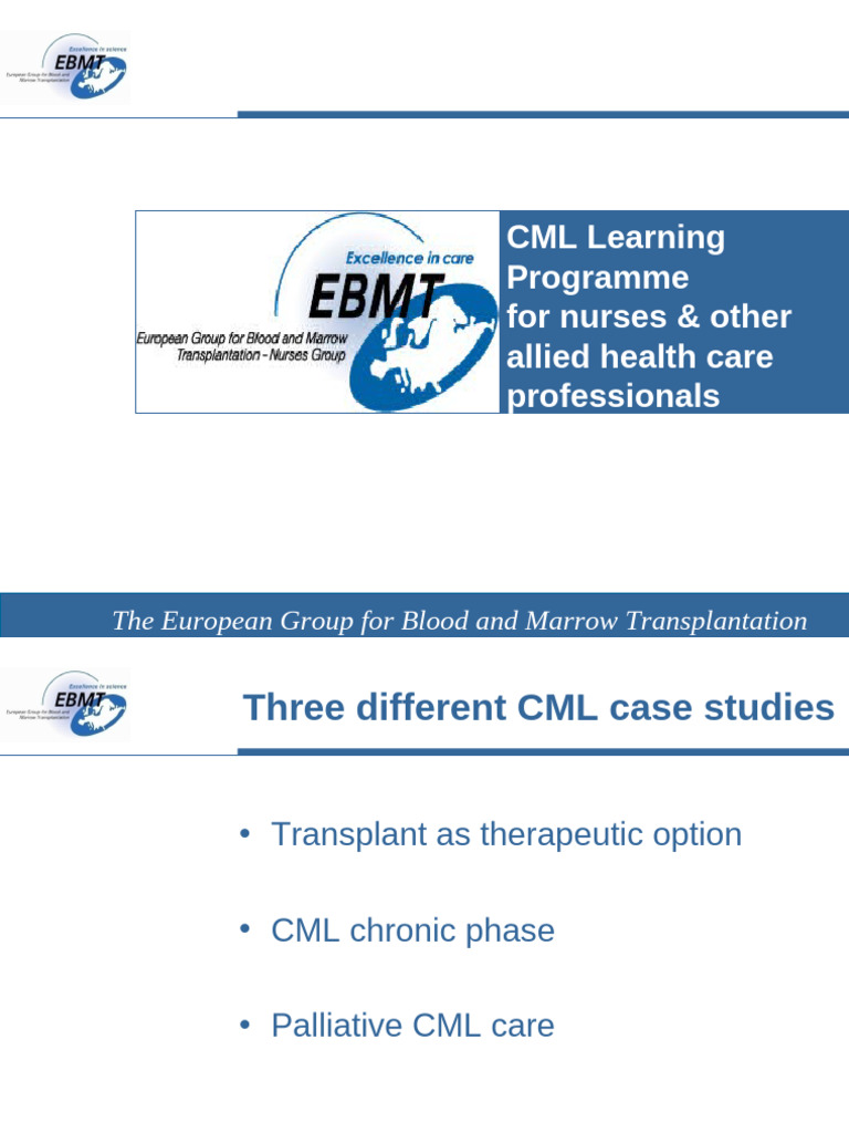 CML Case Studies for Healthcare Professionals | PDF | Hematopoietic Stem Cell Transplantation ...