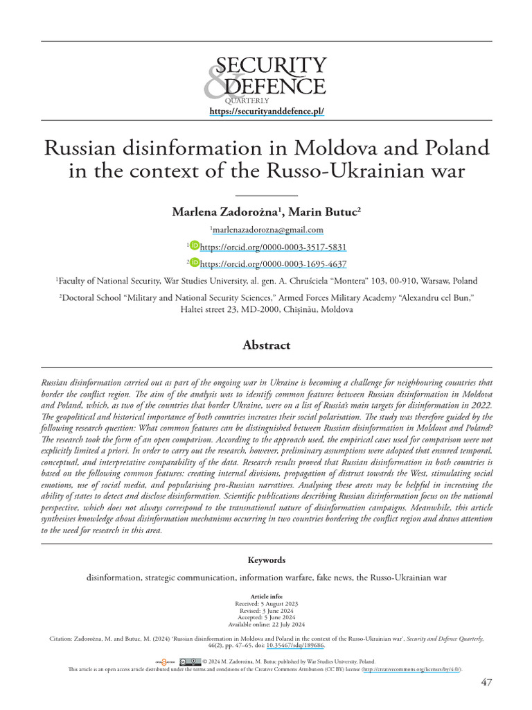 Russian disinfo | PDF | Moldova | Ukraine