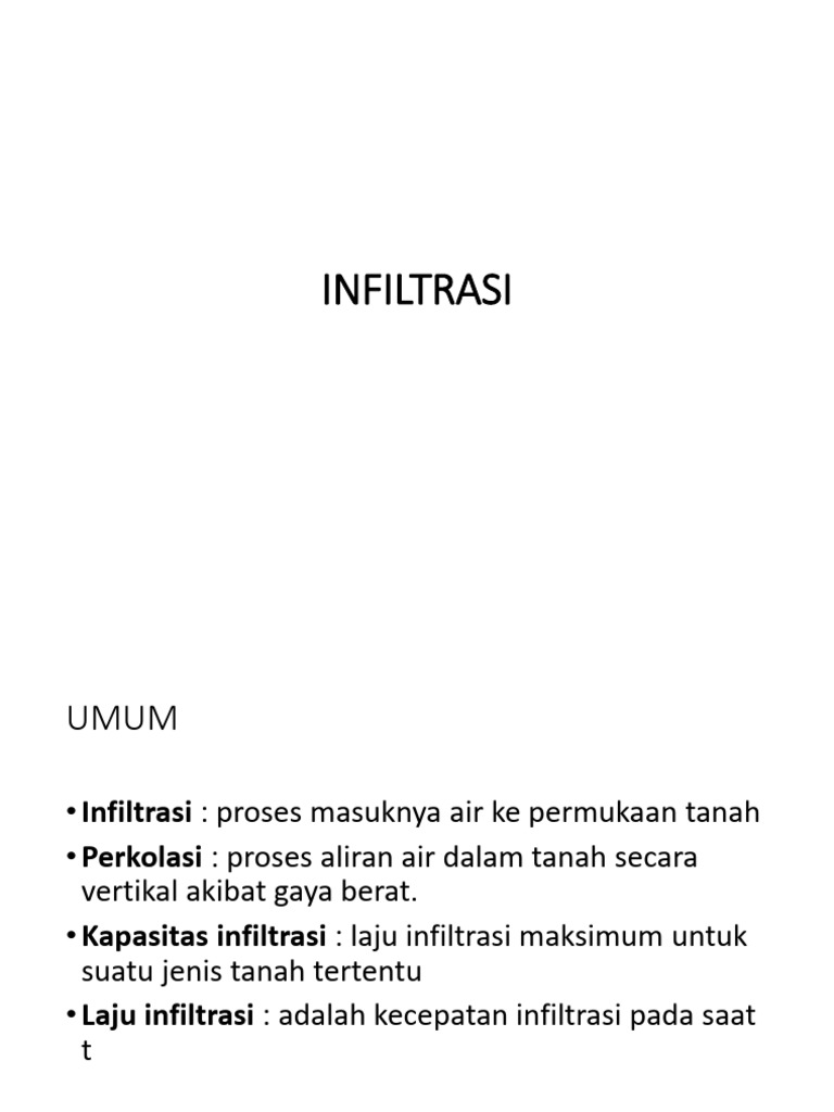 INFILTRASI | PDF