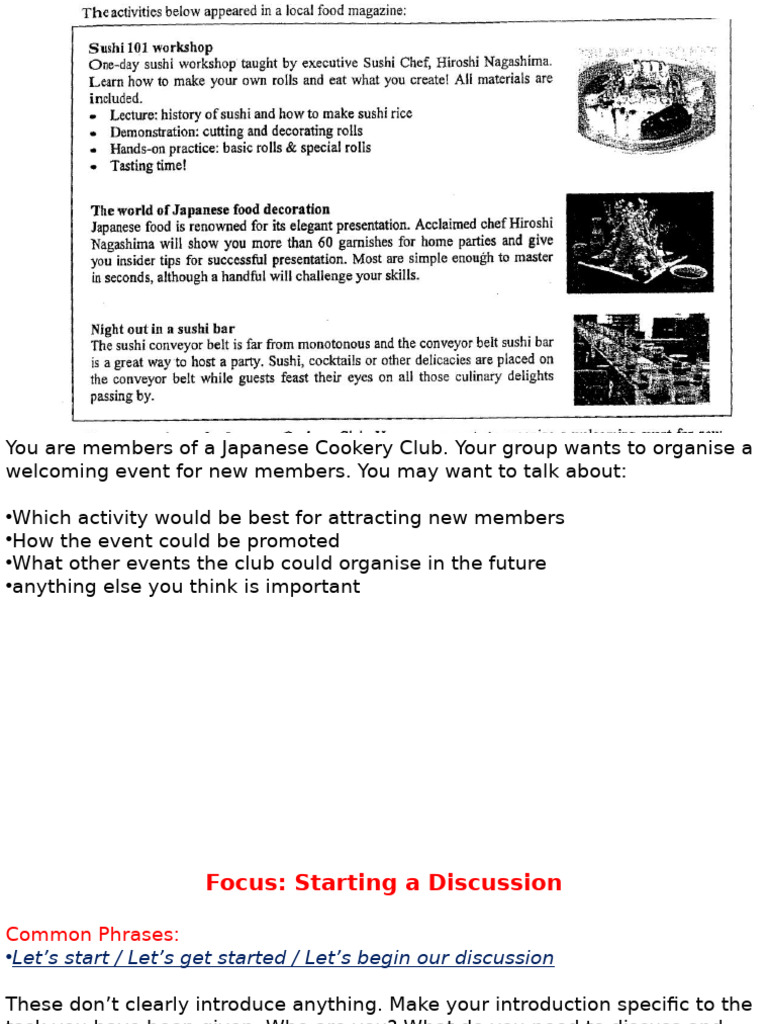 01 - Japanese Cooking Class | PDF
