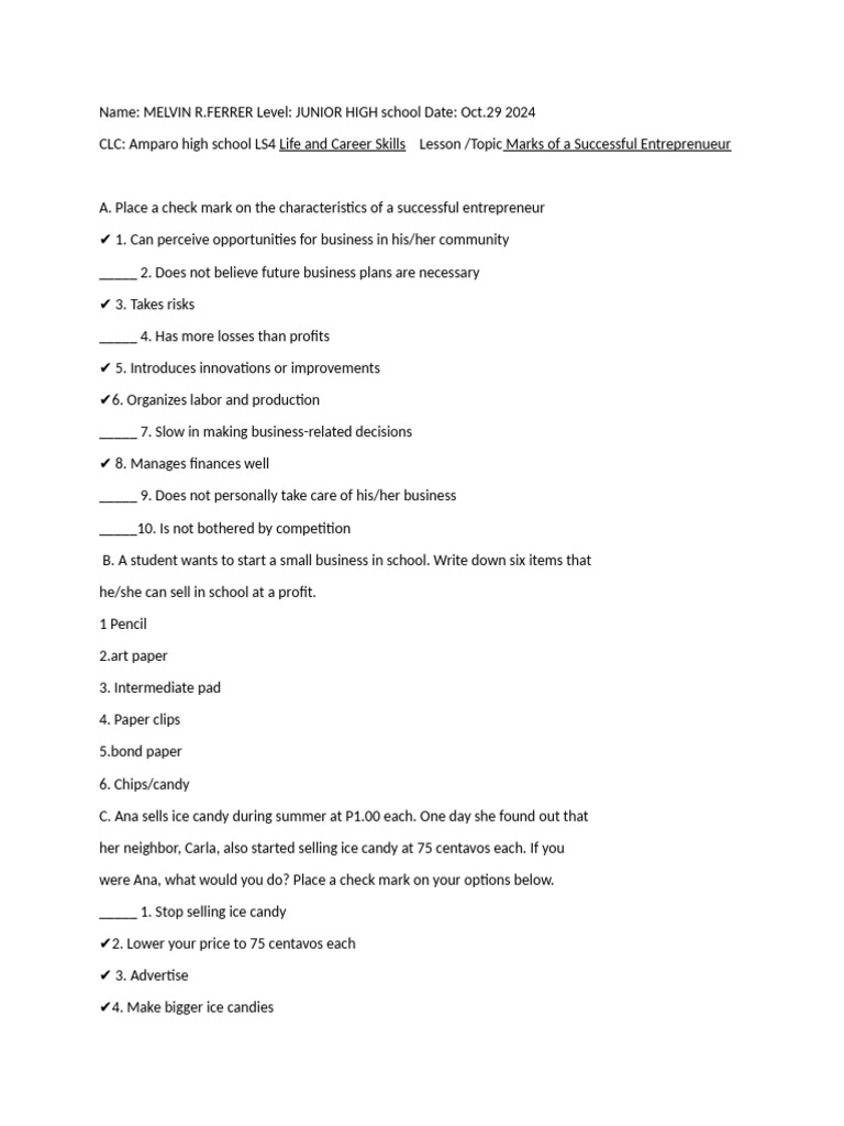 LS4 Work Sample 3 | PDF