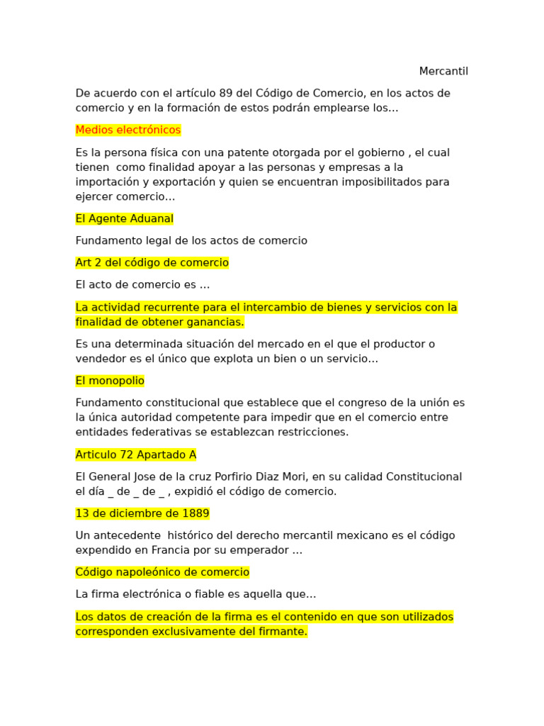 Fundamentos del Derecho Mercantil | PDF