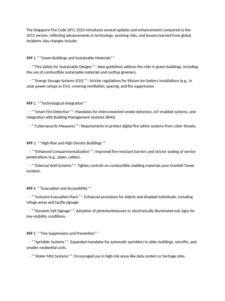 The Singapore Fire Code | PDF | Fire Safety | Fire Sprinkler System