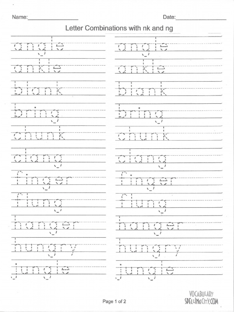 Copy of Letter Combinations | PDF Copy of Letter Combinations | PDF
