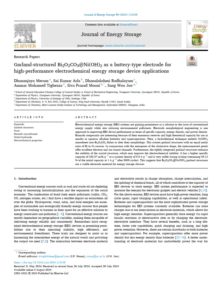 Garland-structured Bi2O2CO3@Ni(OH)2 as a battery-type electrode for ...