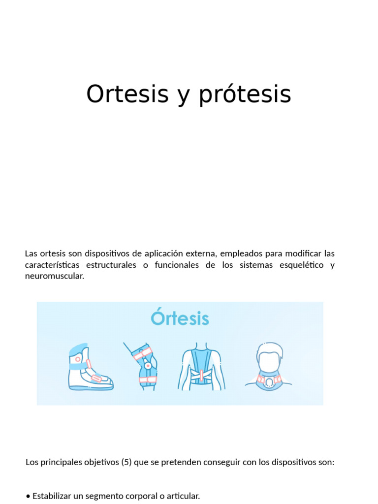 Ortesis y prótesis | PDF | Rodilla | La columna vertebral