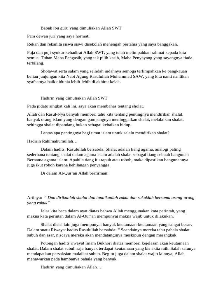 PIDATO MAPSI SMP (1) | PDF