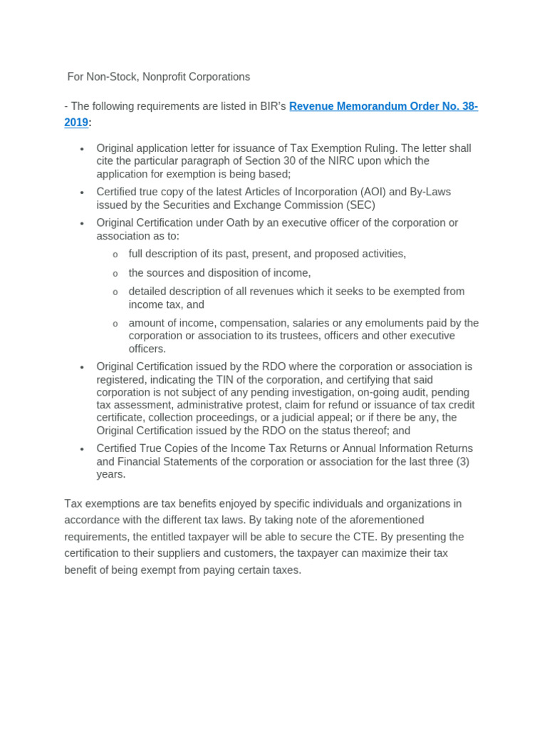 Tax Exemption Guide for Nonprofits | PDF