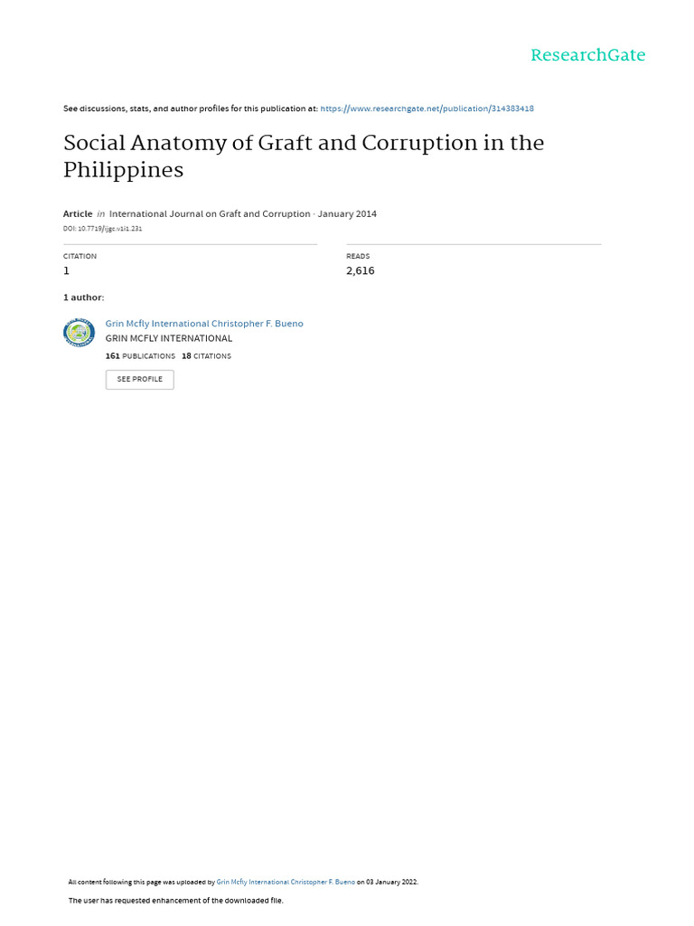 Social Anatomy of Graft and Corruption | PDF | Political Corruption ...