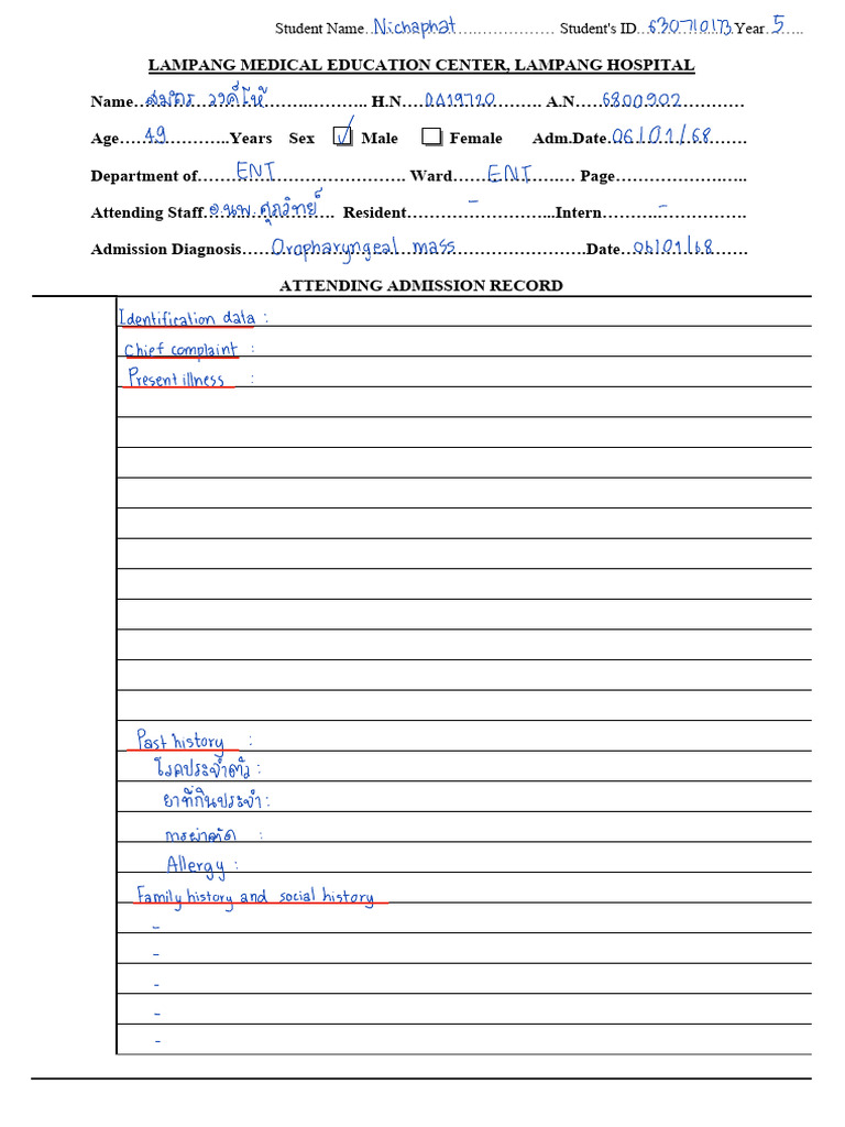 ENT report 1 Nichaphat Punyasawangjit 630710173 | PDF | Esophagus | Gastroesophageal Reflux Disease