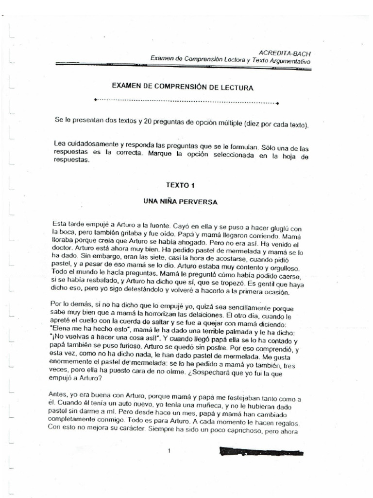 Comprensión lectora | PDF