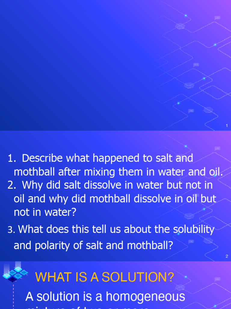 Solubility and Concentration of Solutions | PDF | Concentration ...
