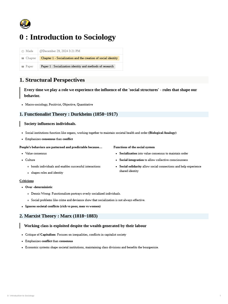 Socialization Theories in Sociology | PDF | Sociology | Society