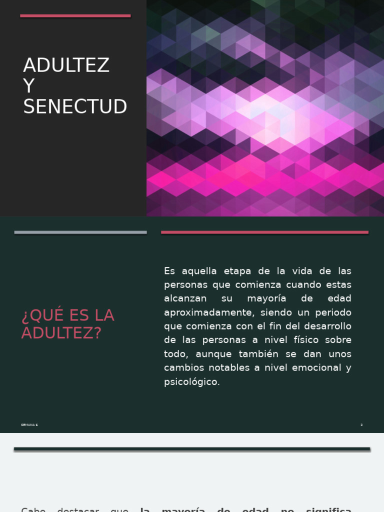 Adultez y Senectud: Características y Etapas | PDF | Adultos | Vejez