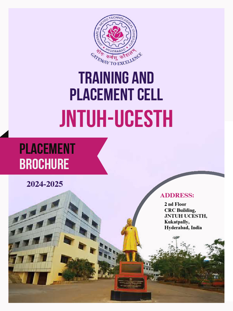 JNTUH-UCESTH Placement Brochure 2024-25 | PDF | Engineering | Physical ...