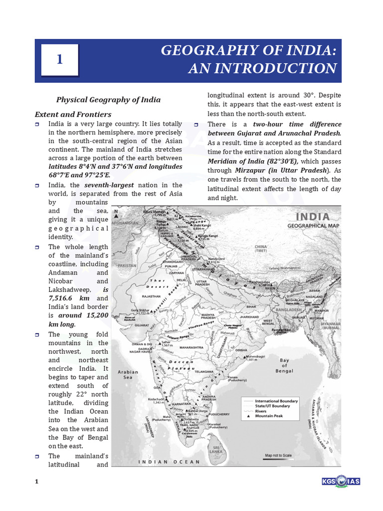 Indian Geography Complete Notes | PDF | Himalayas | Rock (Geology)